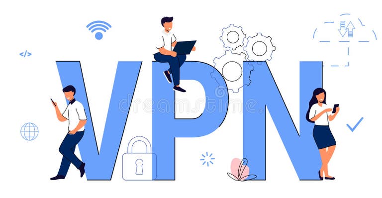 VPN Service Concept Virtual Private Network App for Secure Connection ...