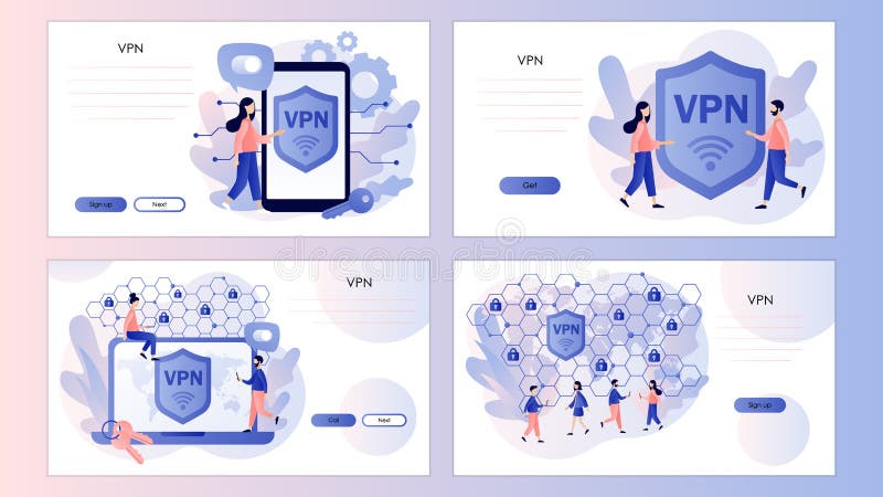 VPN Service Concept. Virtual Private Network. Cyber Security, Secure ...