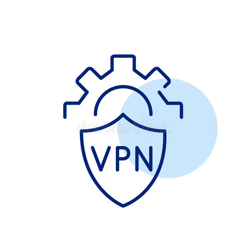 VPN Shield and Cogwheel. Configurable Security Services. Advanced ...