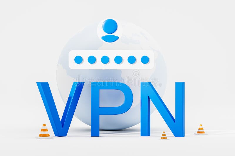 VPN sign and world globe stock illustration. Illustration of virtual ...