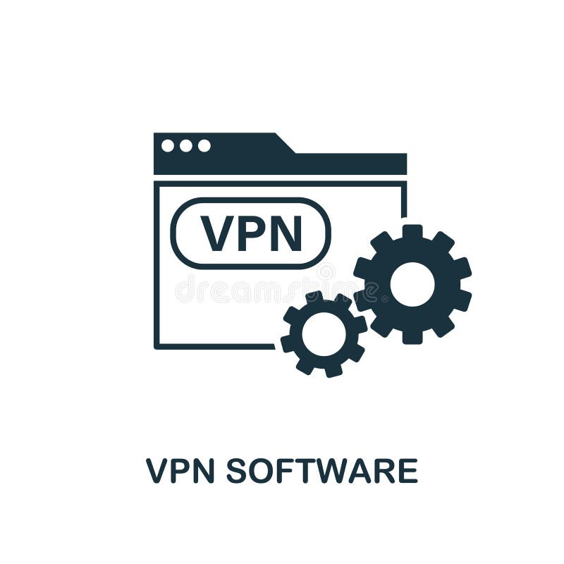 Vpn Software Icon. Creative Element Design from Icons Collection Stock ...