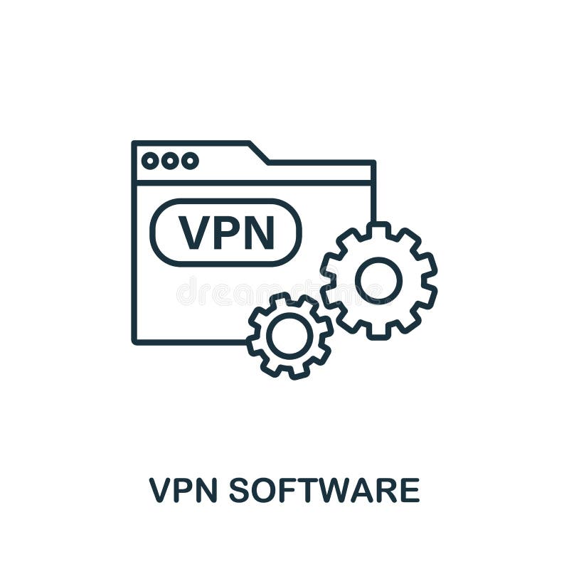 Vpn Software Icon Outline Style. Simple Glyph from Icons Collection ...