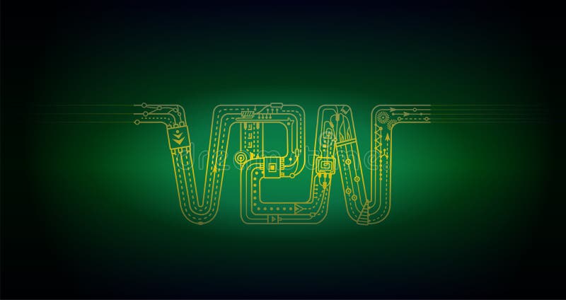 A VPN System. Lettering Composition As Design Element for Logo or ...