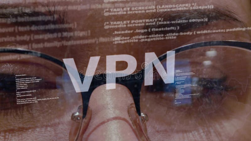 VPN Text on Background of Developer Stock Video - Video of security ...