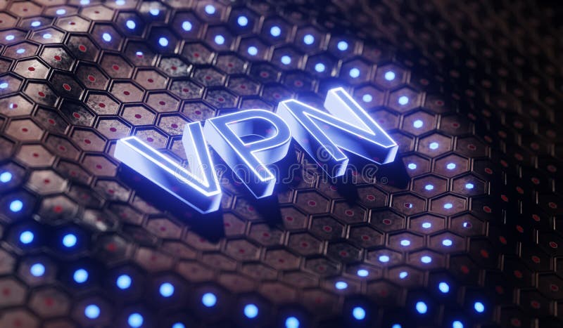 The Concept of a Secure Connection Using VPN Technology Stock Photo ...