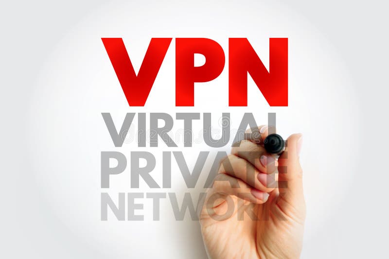 Virtual Private Network Encrypted Connection Over Internet Device Text ...