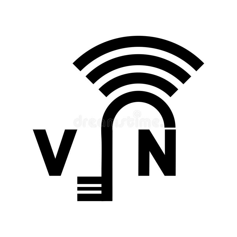 VPN or Virtual Private Network Icon Stock Illustration - Illustration ...