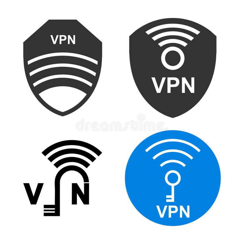 VPN or Virtual Private Network Icon Stock Illustration - Illustration ...