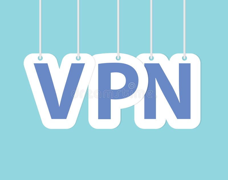 VPN Virtual Private Network Made with Colorful Hanging Letters Stock ...