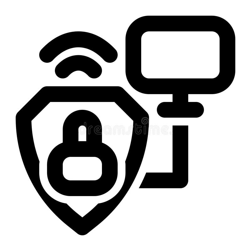 VPN, Virtual, Private Network Outline Icon Stock Vector - Illustration ...