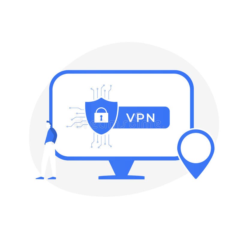 VPN - Virtual Private Network Software for Computers Concept. Privacy ...