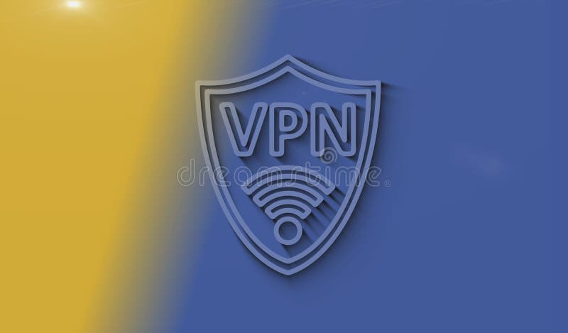 VPN Virtual Private Network Symbol 3d with Shadow Stock Illustration ...