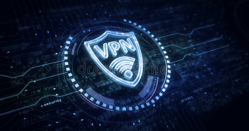 VPN Virtual Private Network Symbol Digital Concept Stock Footage ...
