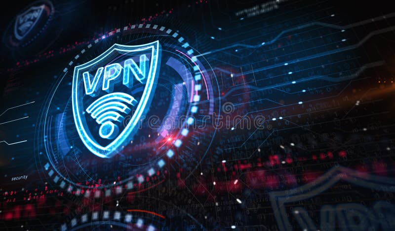 VPN Virtual Private Network Symbol Digital Concept 3d Illustration ...