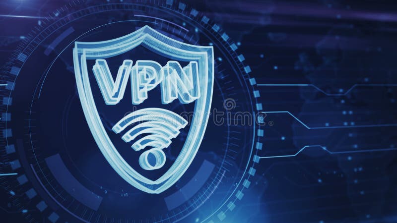 VPN Virtual Private Network Symbol Loop Digital Concept Stock Footage ...