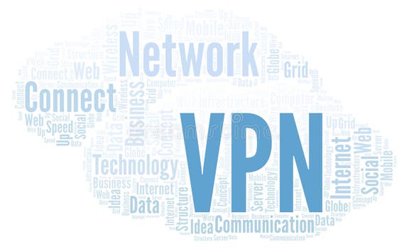 Vpn word cloud. stock illustration. Illustration of colors - 130469240
