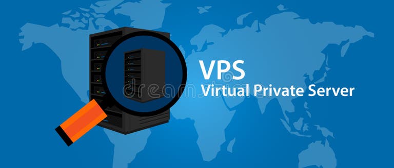 VPS Virtual Private Server Web Hosting Services Infrasctructure Technology Stock Vector ...