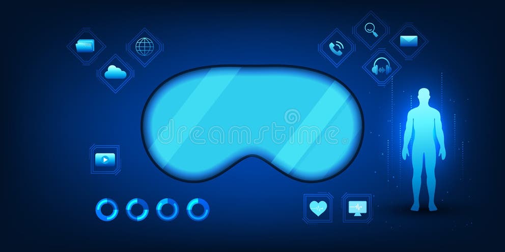 VR and AR Glasses Displaying Images of Users, Representing the ...