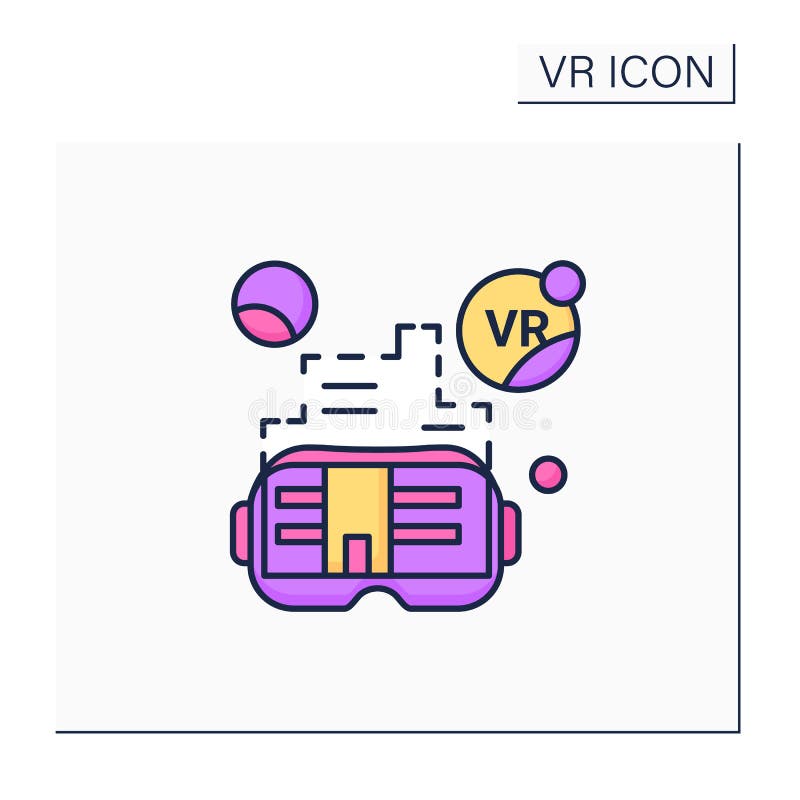 Vr architecture color icon stock vector. Illustration of technology ...