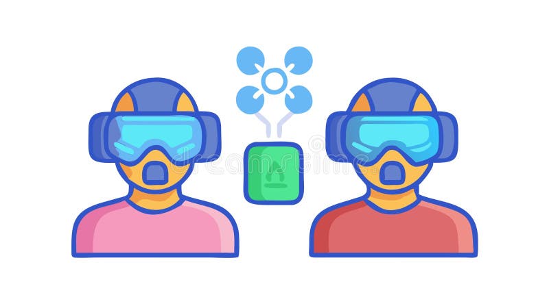 VR Brainstorming, Collaborative Virtual Innovation, Vector Design Generative AI Stock Vector ...