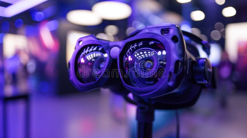 Vr Camera Rig Filming Event with Blurred People in Background Stock ...