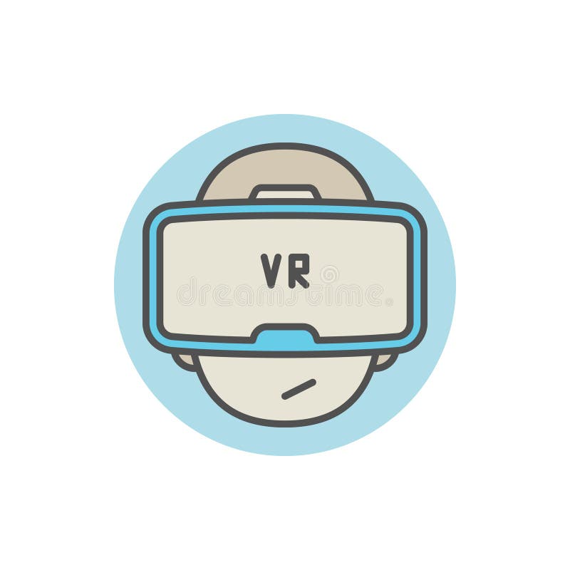 VR colorful icon stock vector. Illustration of gadget - 83185920