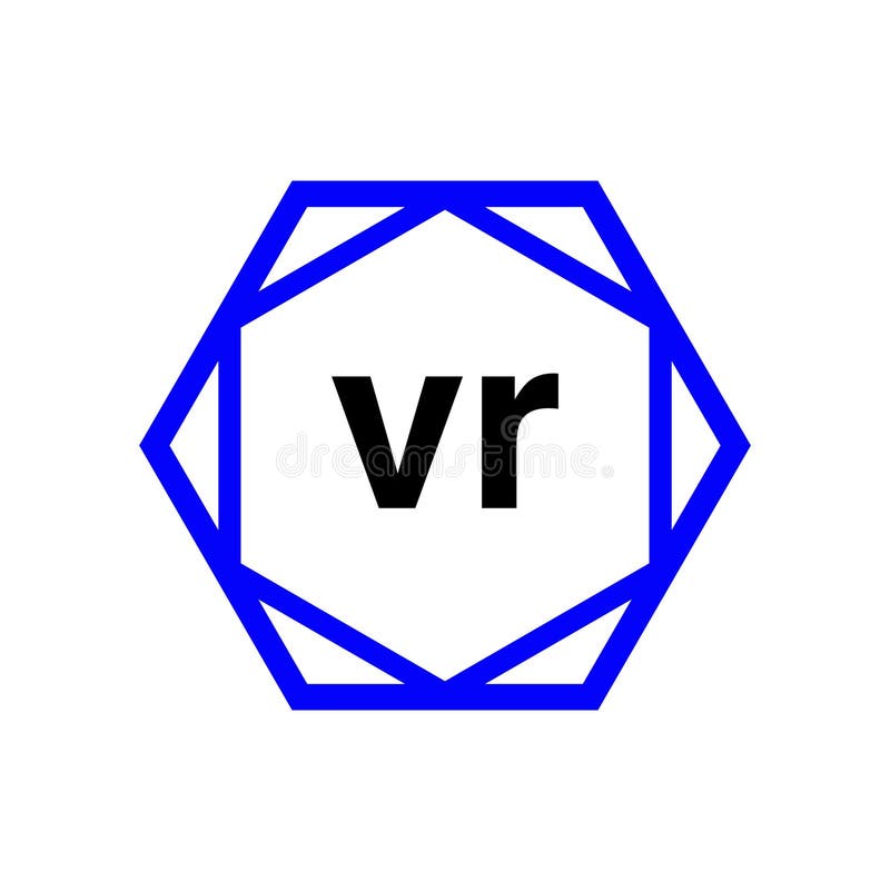 VR Company Name in Diamond Shape. VR Monogram Stock Illustration ...