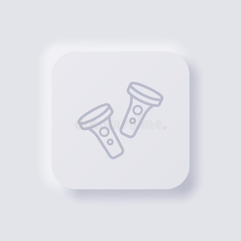 VR Controller Icon, White Neumorphism Soft UI Design for Web Design ...