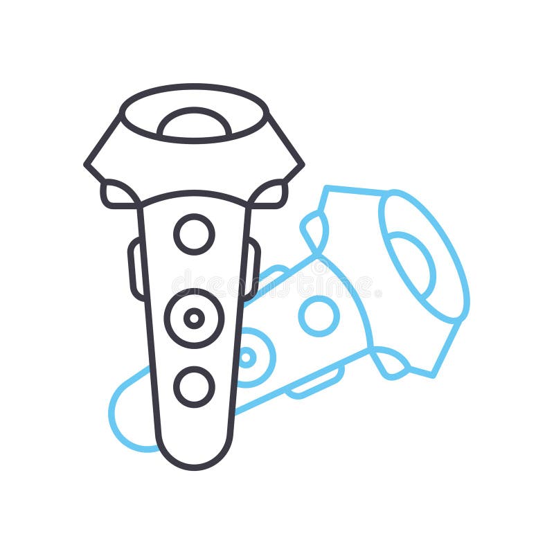 Vr Controller Line Icon, Outline Symbol, Vector Illustration, Concept ...