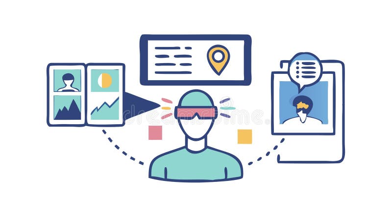 VR Data Visualization, Virtual Reality Analytics, Vector Design ...