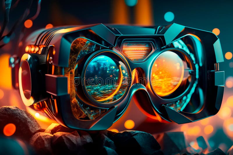 VR Entertainment with Augmented Reality AR Metaverse. Generative AI ...