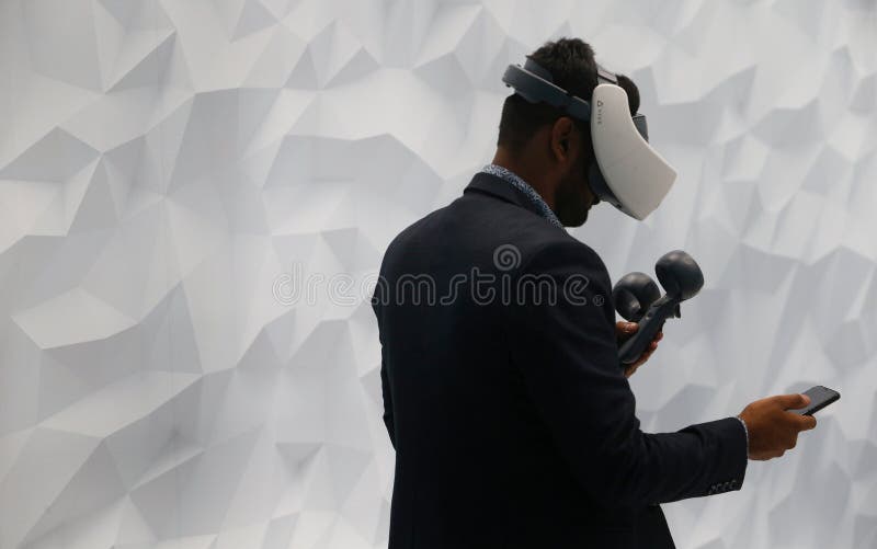 VR Experience at Vive Htc Booth in MWC 2019 Editorial Stock Photo ...