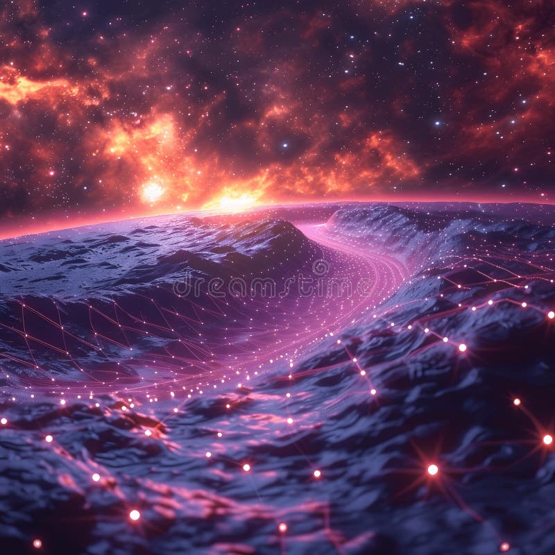 VR Exploration Horizon, in Dynamic Purple. Stock Illustration ...