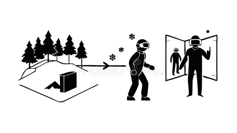 VR Forest Immersion, Virtual Nature Exploration, Vector Design ...