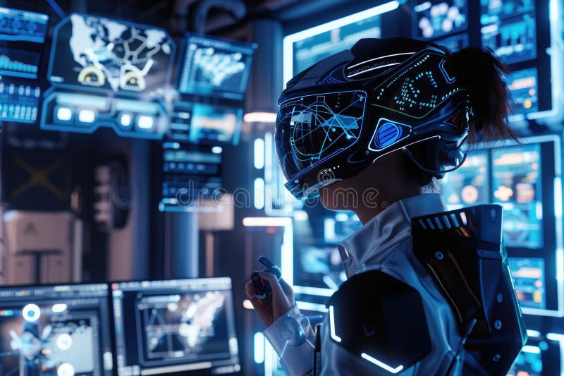 VR Game Designer with AI in Futuristic Lab AIG60 Stock Photo - Image of ... VR Game Designer with AI in Futuristic Lab AIG60 Stock Photo - Image of ...