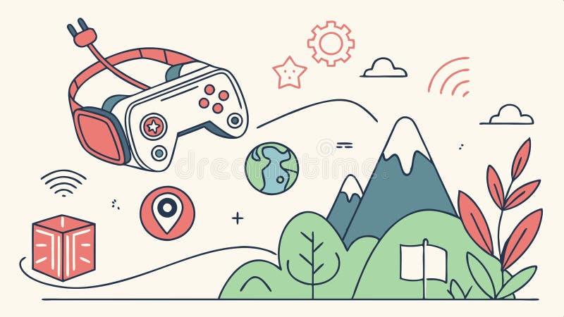 VR Gaming Headset and Controllers, Virtual Reality and Gaming Tech ...