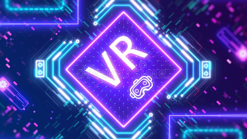 VR Gaming Symbol Logotype. Glow Neon Cyber Style Background. Virtual ... VR Gaming Symbol Logotype. Glow Neon Cyber Style Background. Virtual ...