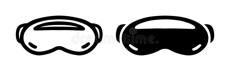 VR Glasses Cartoon Doodle, Vector. Stock Vector - Illustration of ...