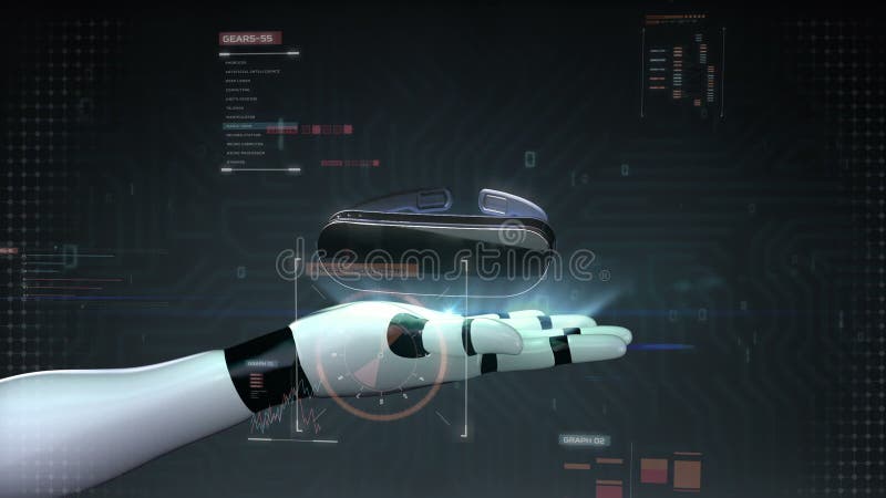 Augmented Reality Providing Various Data. Satellite View of Planet ...