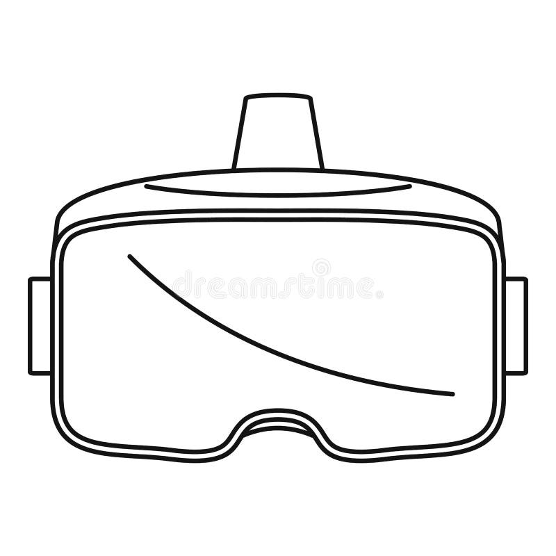 Vr Glasses Headset Icon, Outline Style Stock Illustration ...