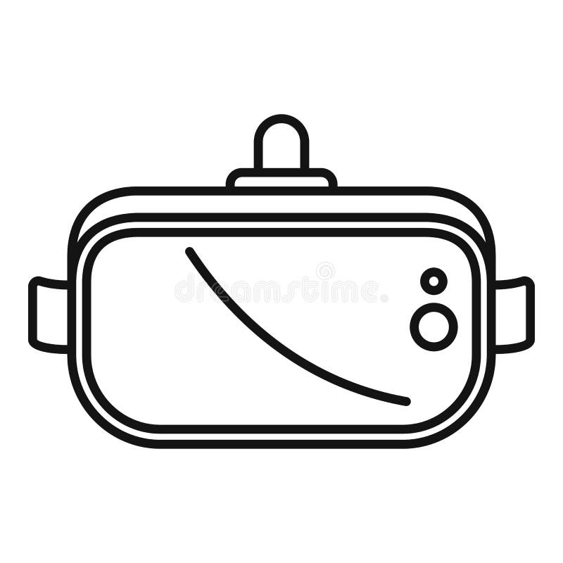Vr Glasses Icon, Outline Style Stock Vector - Illustration of isolated ...