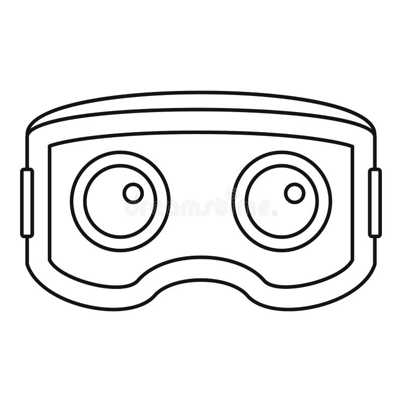 Vr Glasses Icon, Outline Style Stock Vector - Illustration of concept ...