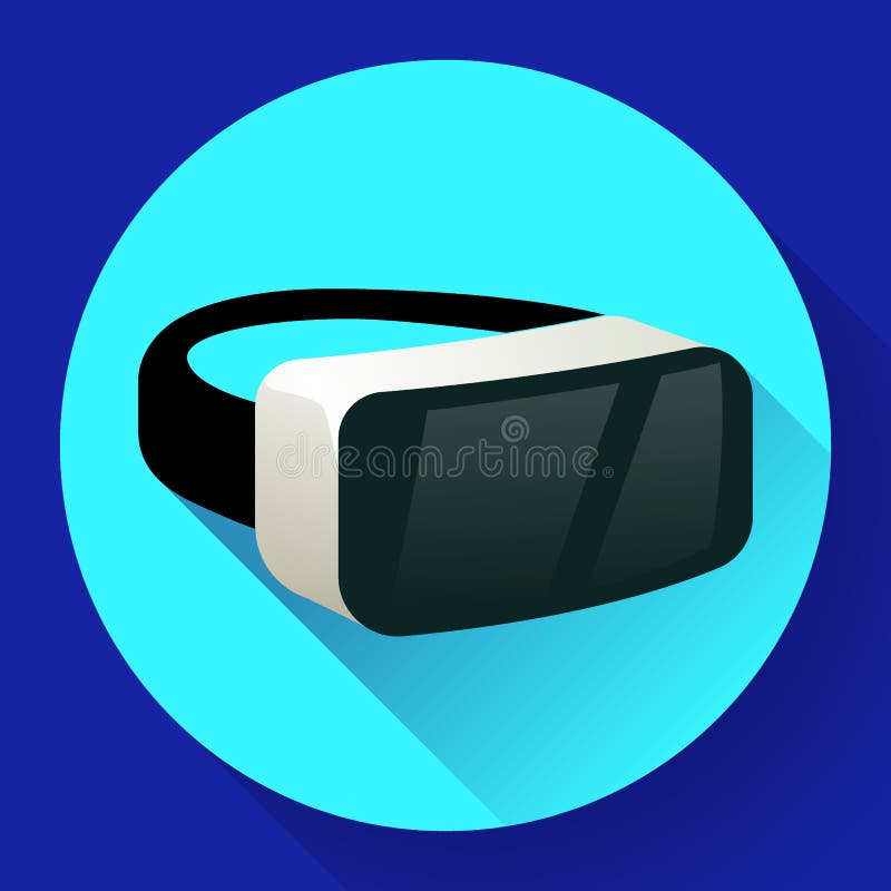 VR Glasses Icon or Virtual Reality Helmet Icon Vector. Flat Virtual ...