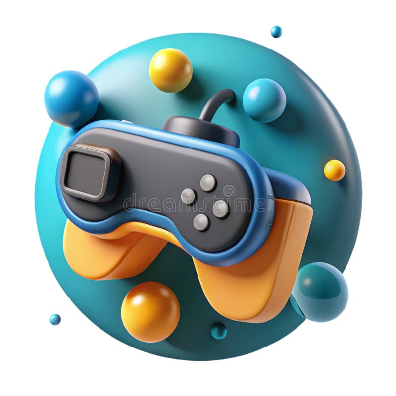 VR Glasses and Joystick Gamepad 3D Icon. Virtual Reality, Virtual ...