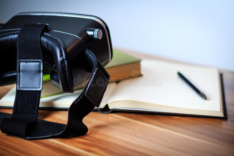 VR Glasses Lying on a Notebook Stock Photo - Image of innovation ...
