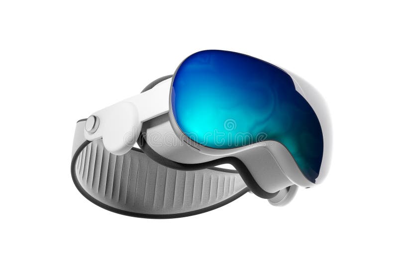 Vr Glasses Side View on Empty Copy Space White Background Stock ...