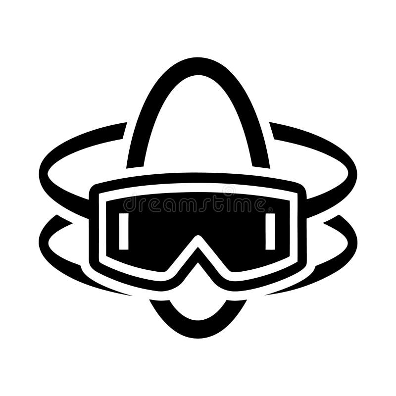 VR Glasses with 360 Symbol Icon Vector Stock Vector - Illustration of ...