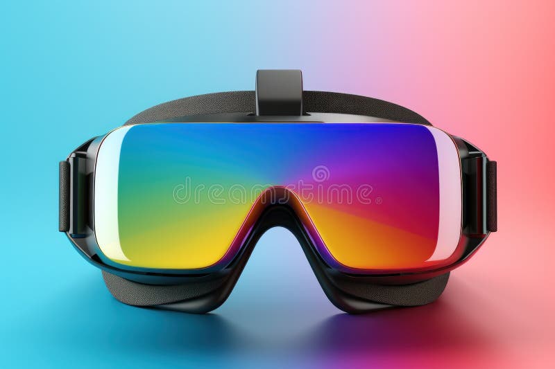 VR Glasses Virtual Reality Wear, Cartoon, Rainbow, Generative with Ai ...