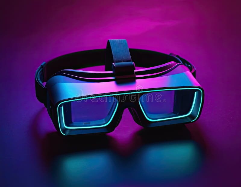 VR glasses wallpaper. stock illustration. Illustration of light - 343161264