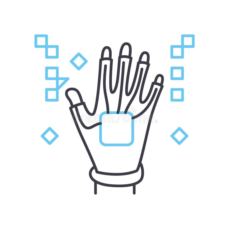 Vr Gloves Line Icon, Outline Symbol, Vector Illustration, Concept Sign ... Vr Gloves Line Icon, Outline Symbol, Vector Illustration, Concept Sign ...